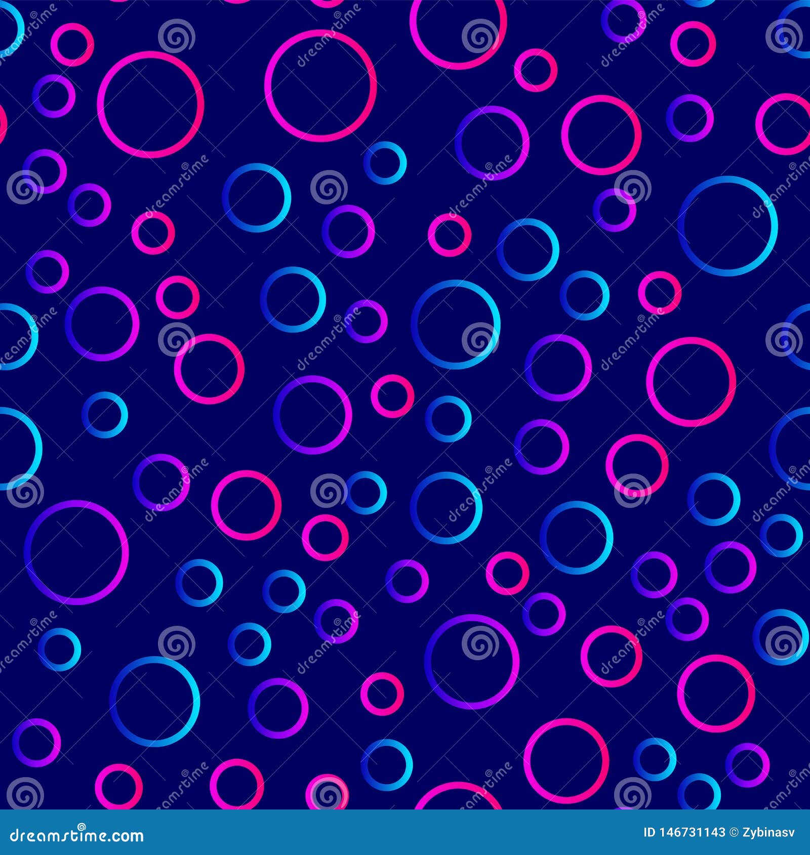 Gradient Geometry in Modern Style on Blue Background. Abstract Seamless ...