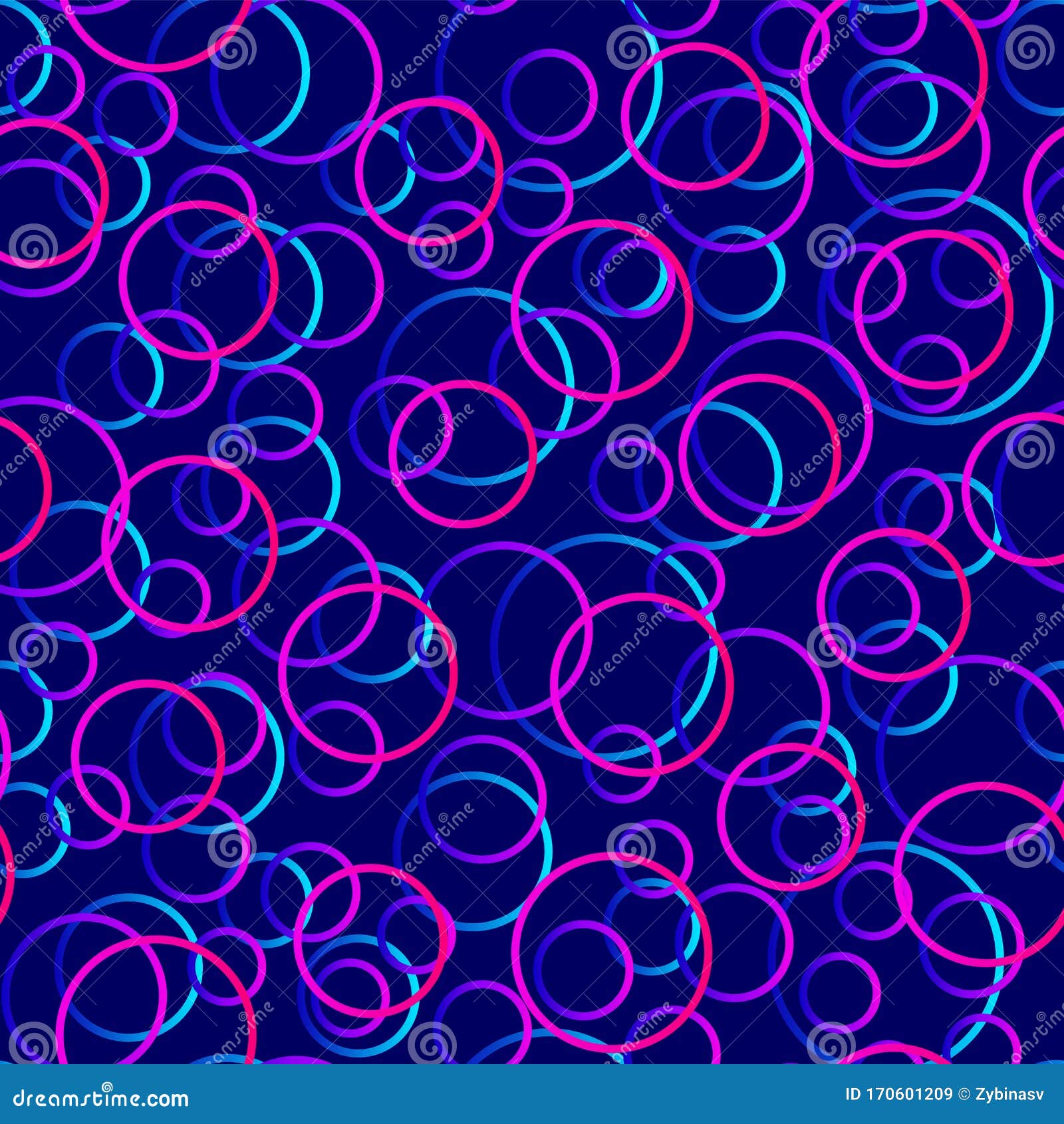 Gradient Geometry in Modern Style on Blue Background. Abstract Seamless ...