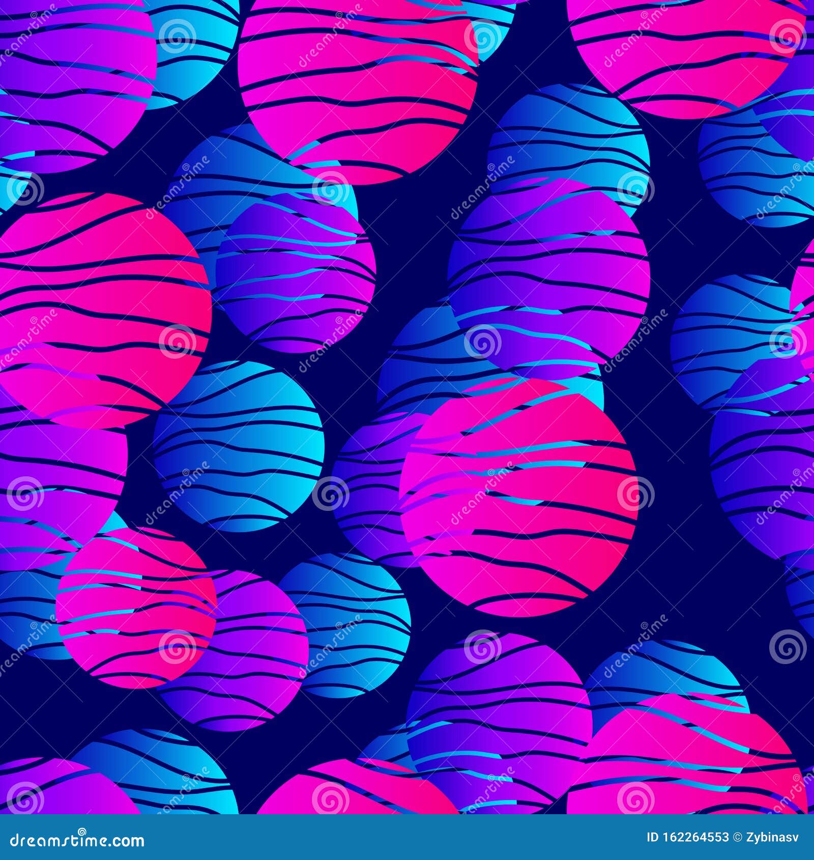 Gradient Geometry in a Modern Style on a Dark Blue Background. Abstract ...