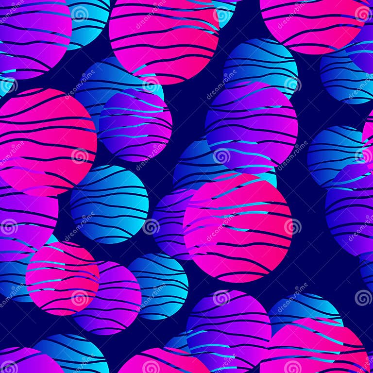 Gradient Geometry in a Modern Style on a Dark Blue Background. Abstract ...