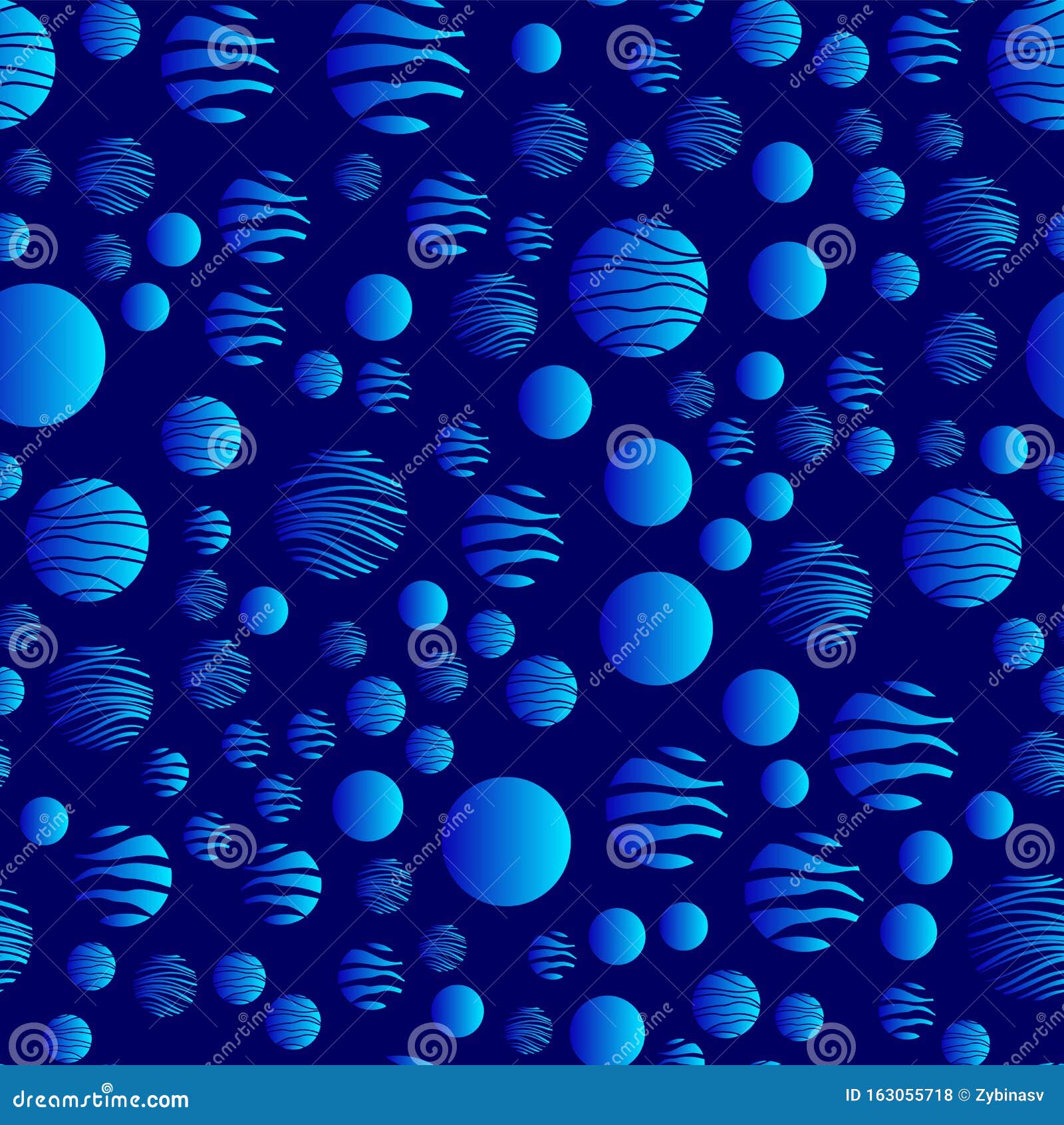 Gradient Geometry in a Modern Style on a Dark Blue Background. Abstract ...