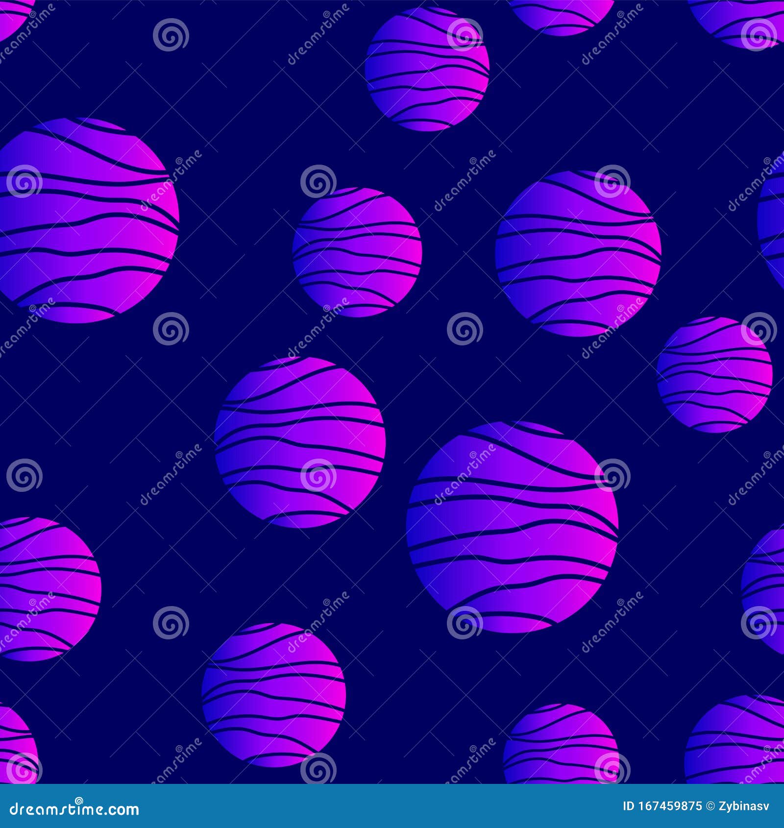 Gradient Geometry in a Modern Style on a Dark Blue Background. Abstract ...