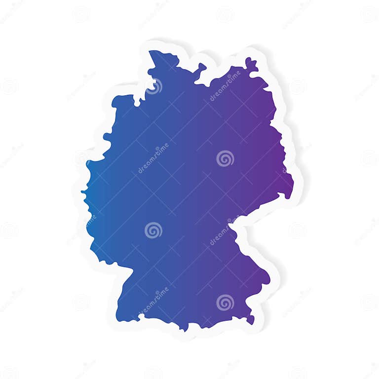 Gradient Germany map stock vector. Illustration of munich - 155824390