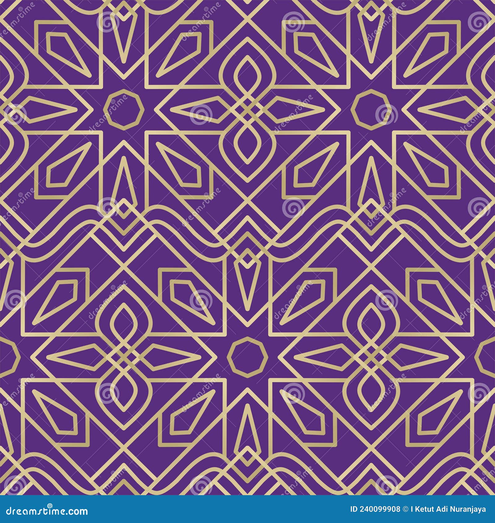 Gradient Gold Arabic Motif Vector Seamless Pattern Design Stock Vector ...