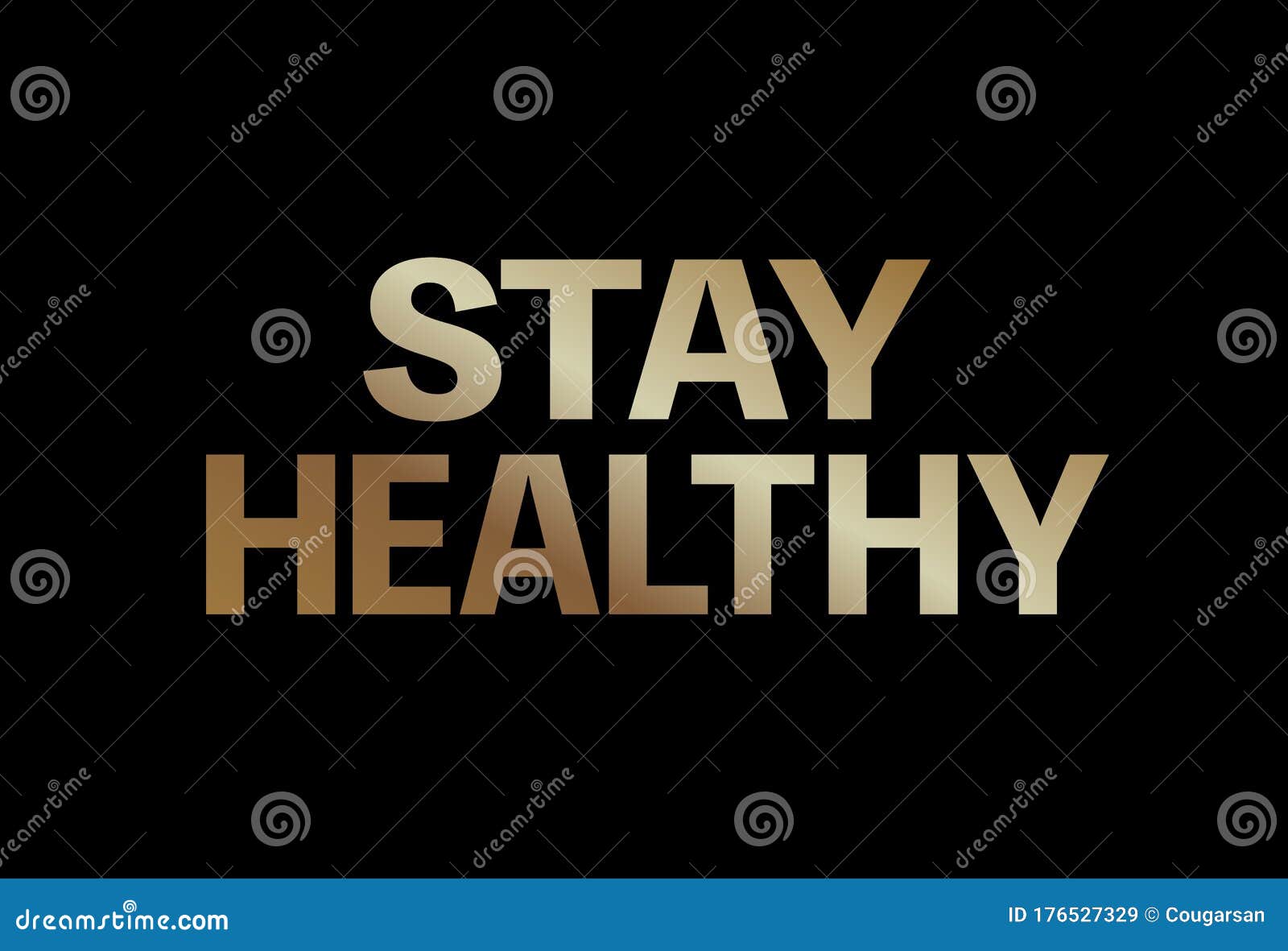 Gradient Gold Elegant Standard Bold Word STAY HEALTHY Stock Vector ...