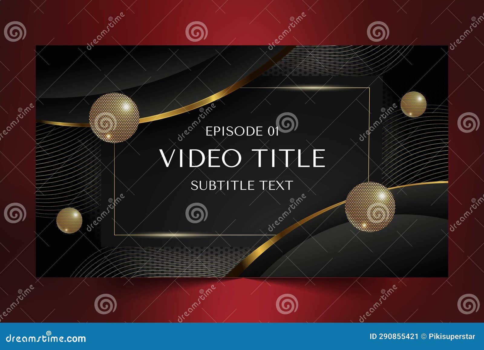 Gradient Golden Luxury Youtube Thumbnail Vector Design Stock Vector ...