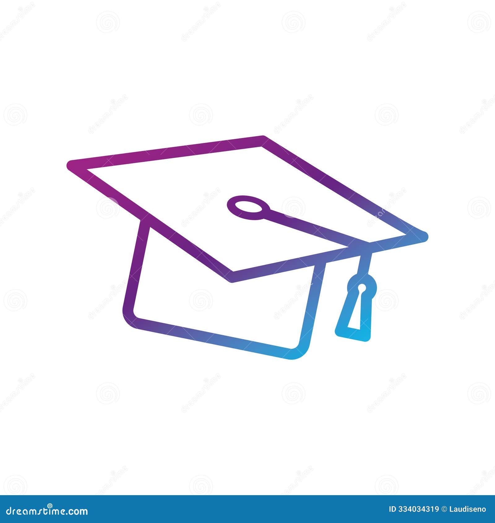 Gradient Graduation Cap Icon in Purple and Blue Tones Vector Stock Vector - Illustration of blue ...