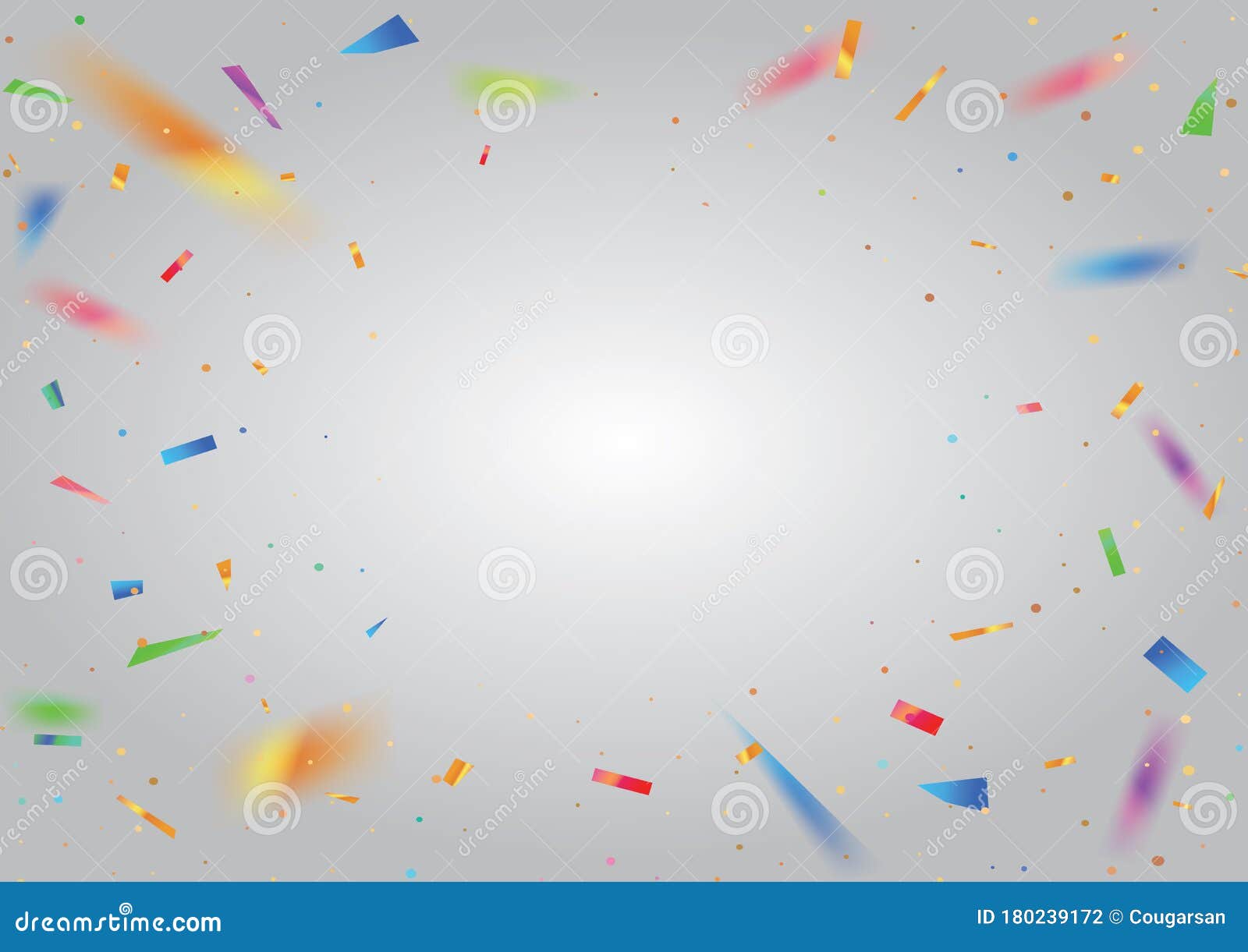 Gradient Gray Blank Party Template Background With Colorful Rainbow ...