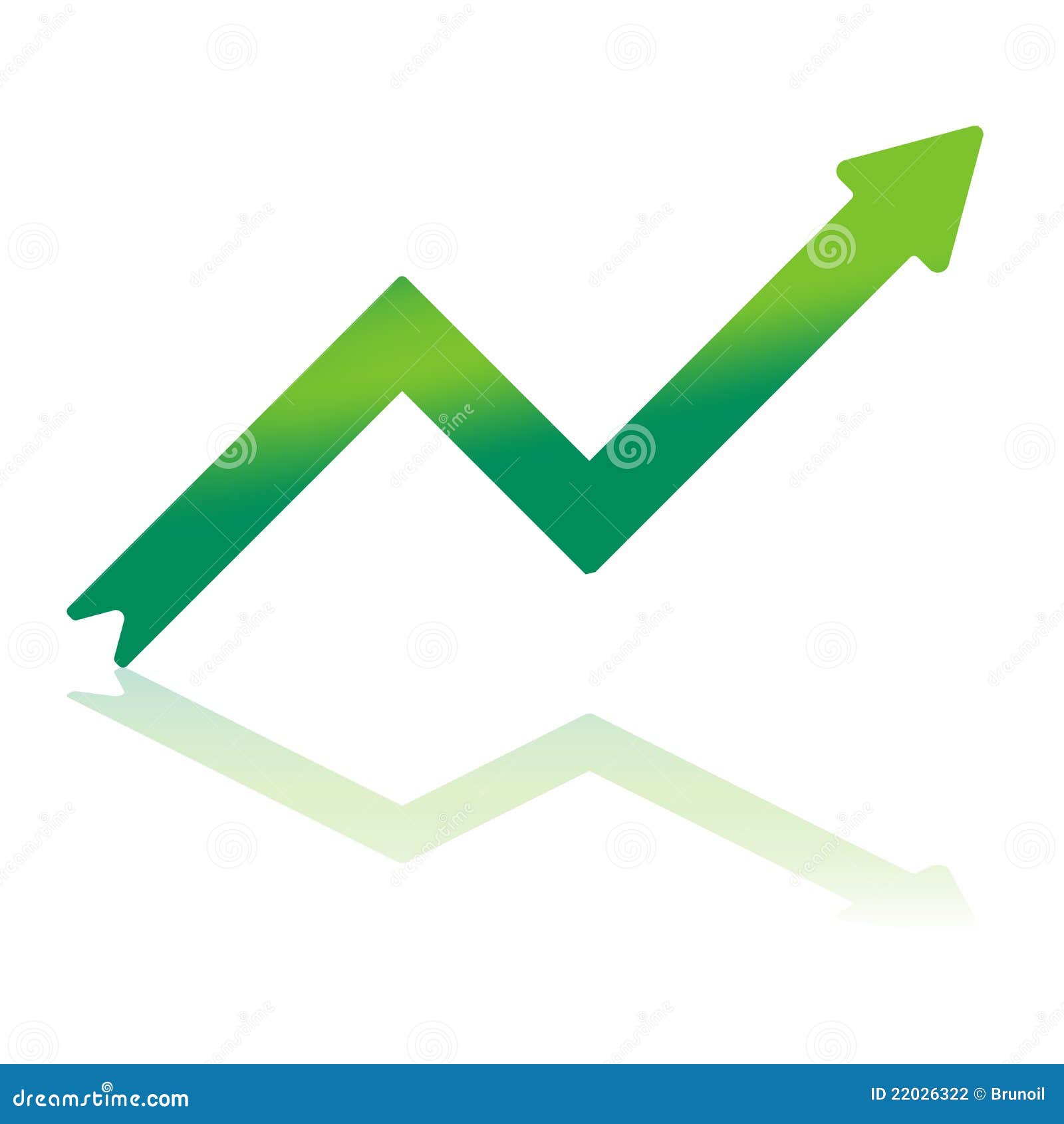 Gradient Green Growth Arrow Stock Vector - Illustration of higher ...
