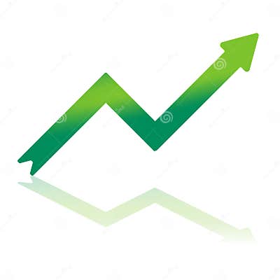 Gradient Green Growth Arrow Stock Vector - Illustration of higher ...