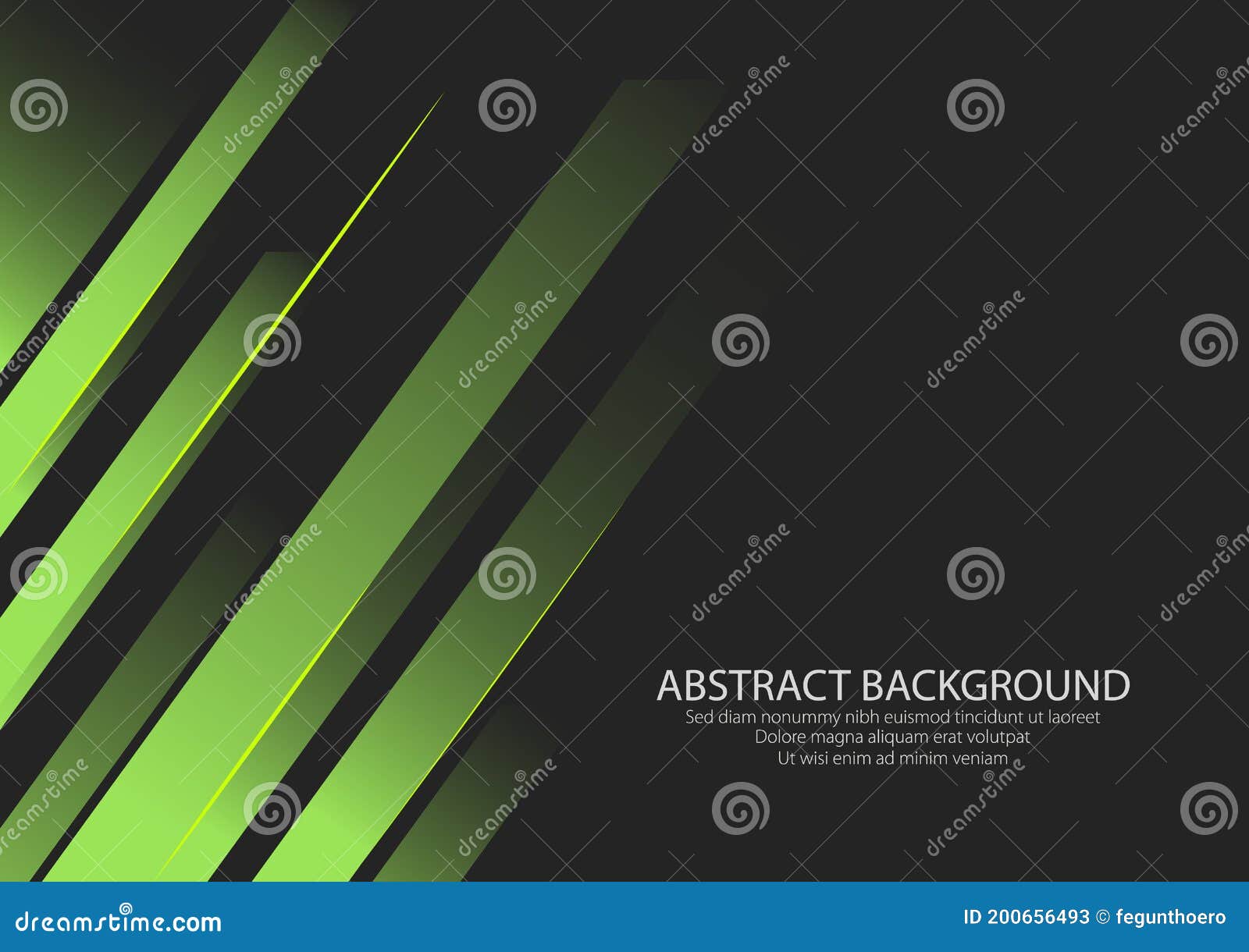 Gradient Green Shape Side Line with Black Background, Wallpaper. Design ...