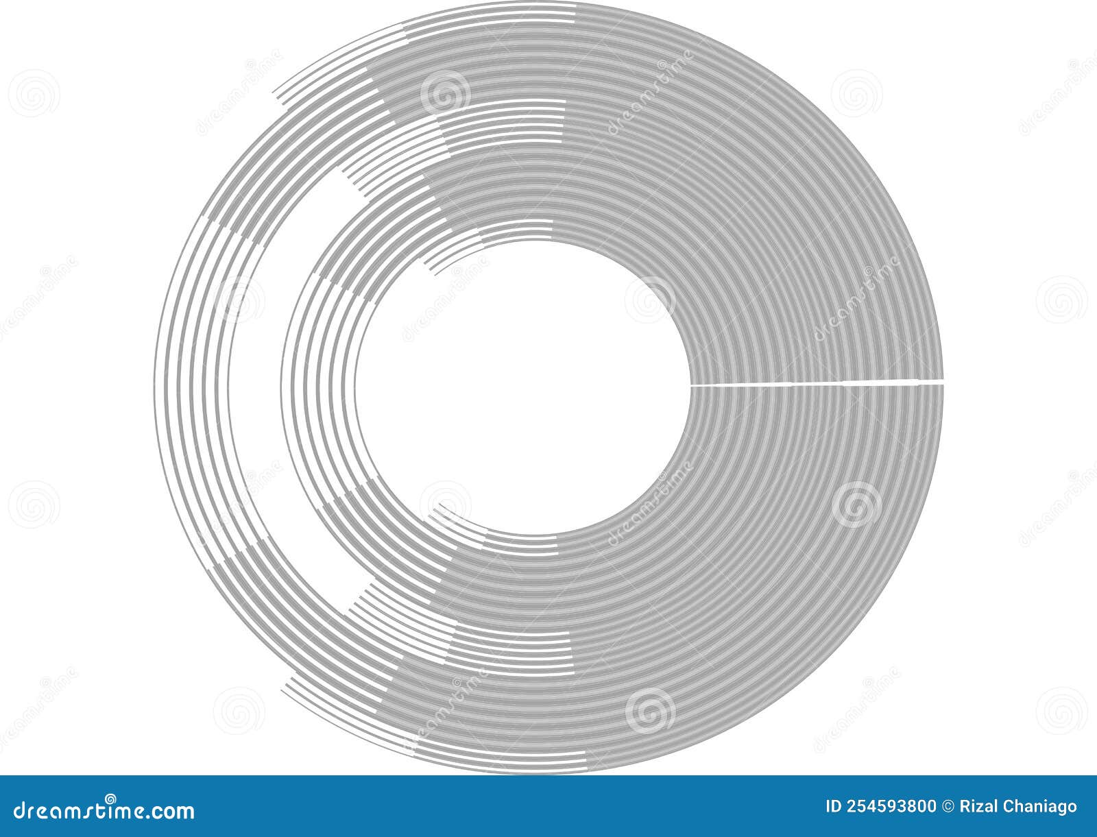 Gradient Grey Circle Lines on White Background Stock Illustration ...
