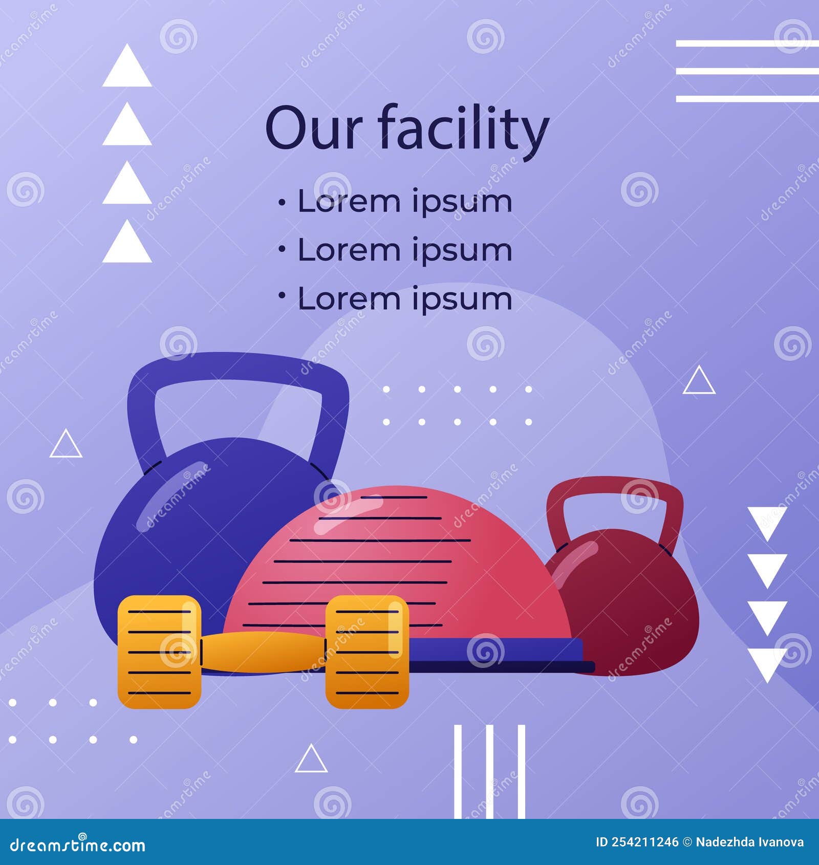 Gradient Gym and Fitness Design Template Vector Illustration Stock ...