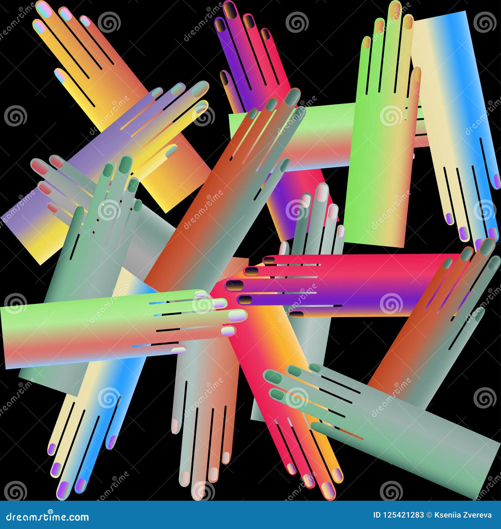 Gradient hand poster stock vector. Illustration of design - 125421283