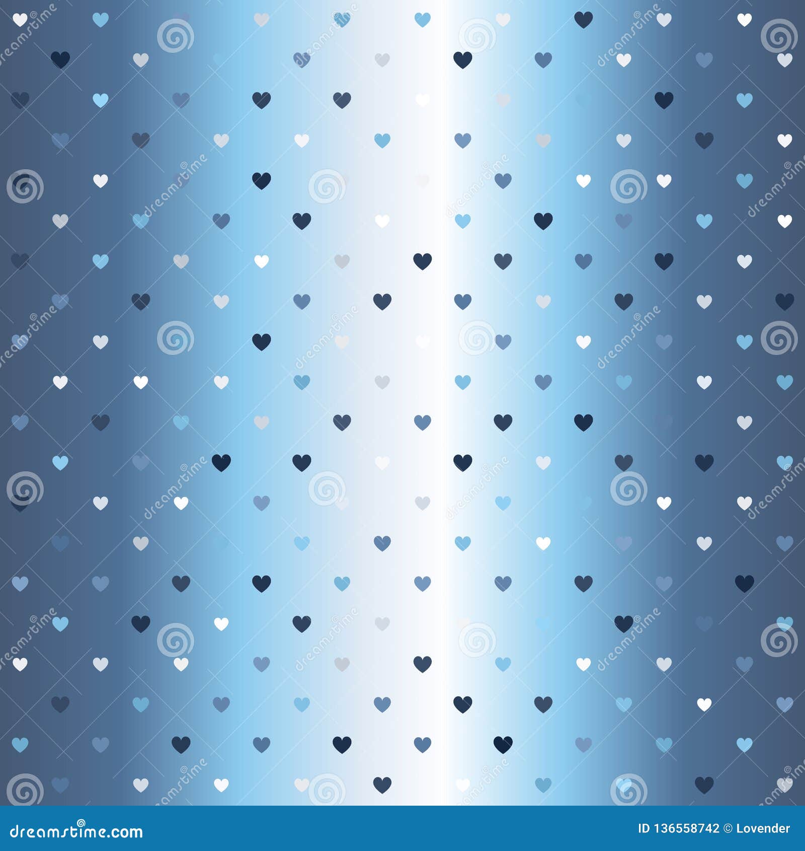 Gradient Heart Pattern. Seamless Vector Stock Vector - Illustration of ...