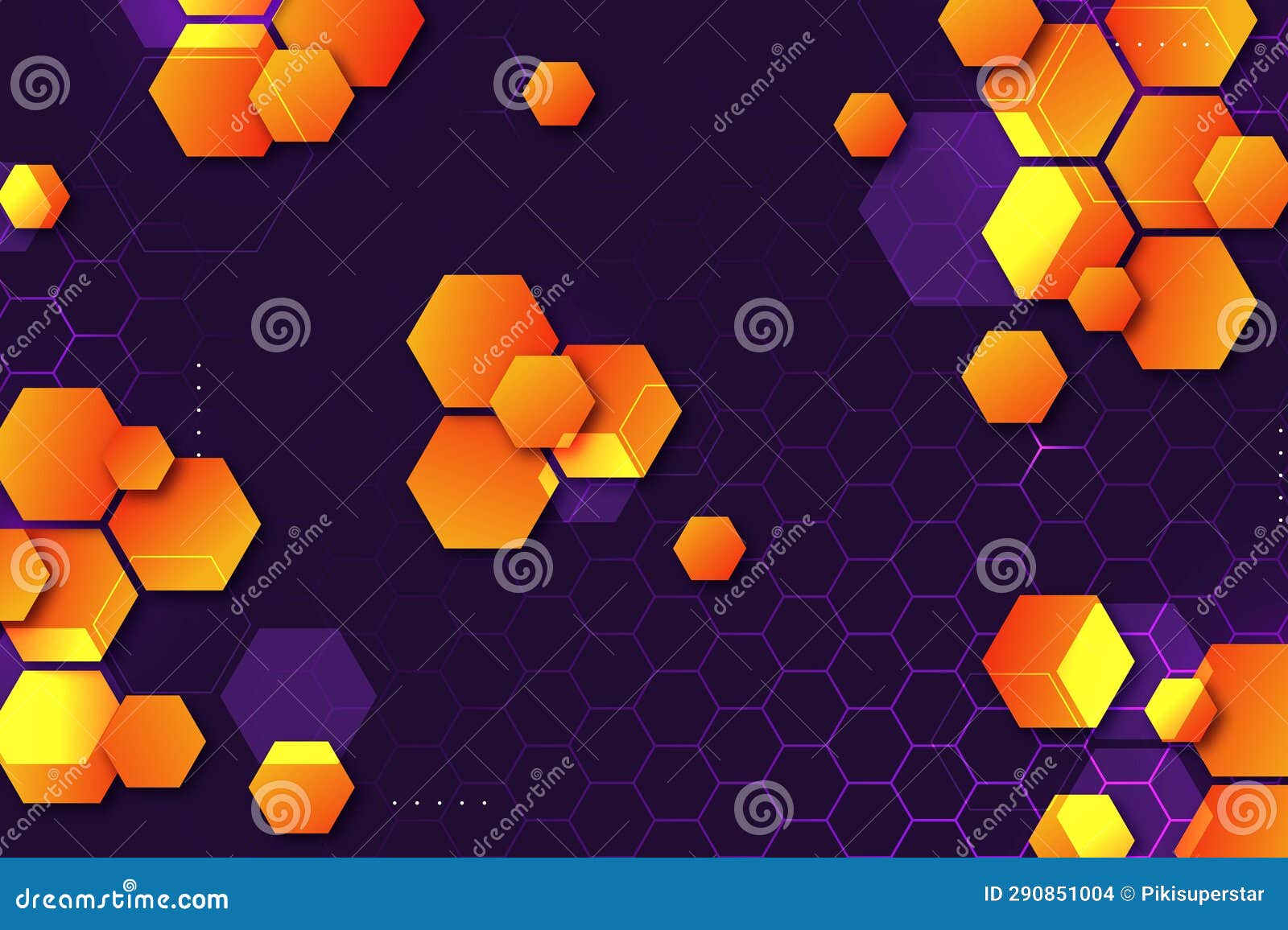 Gradient Hexagonal Background with Dots Vector Design Illustration ...