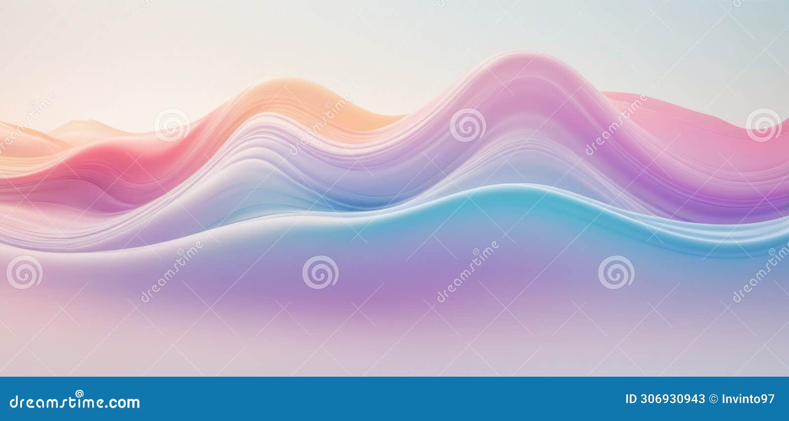 Gradient Hills in Pastel Colors. Volumetric Gradient Shapes Stock ...