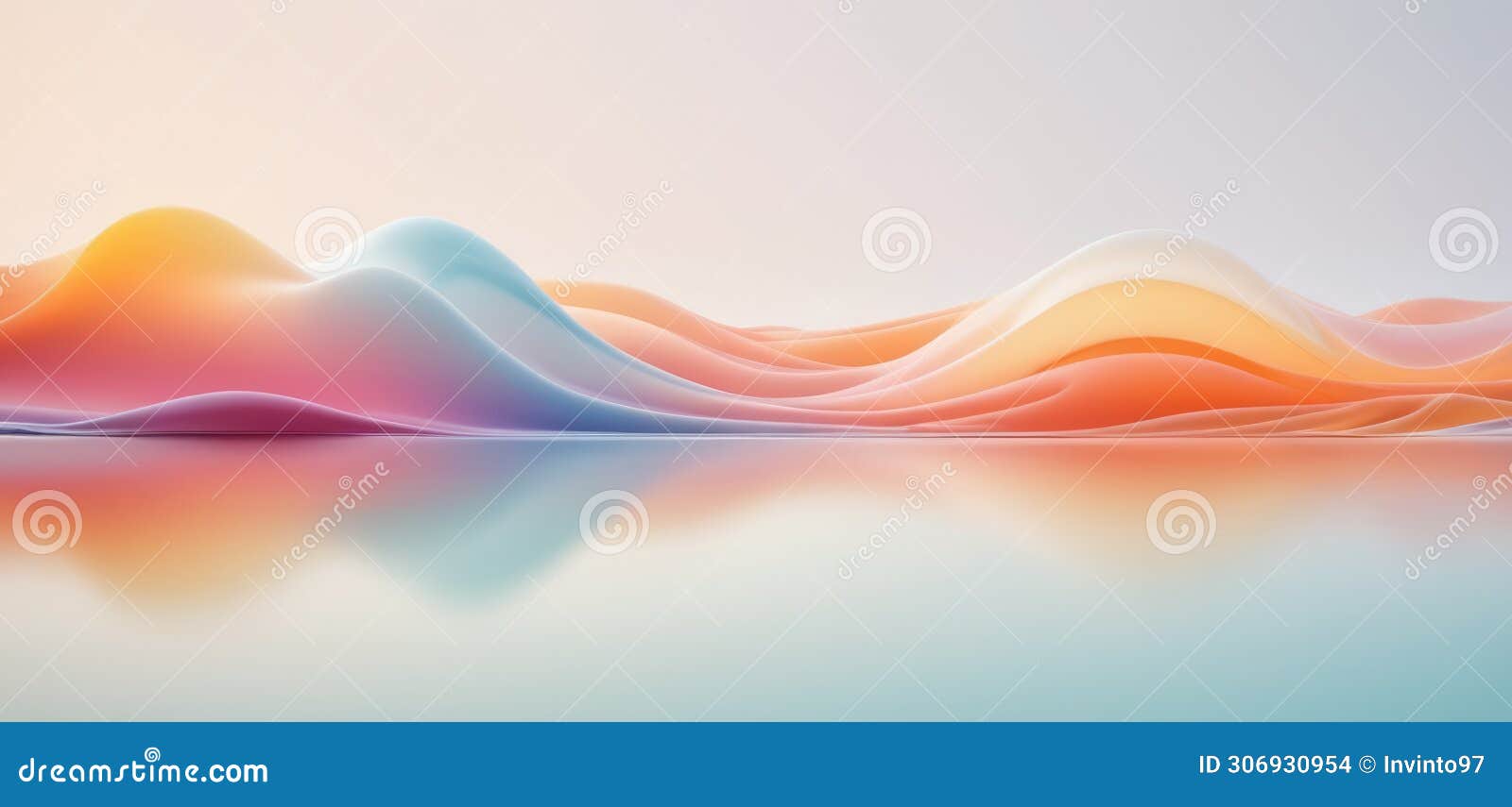 Gradient Hills in Pastel Colors. Volumetric Gradient Shapes Stock ...