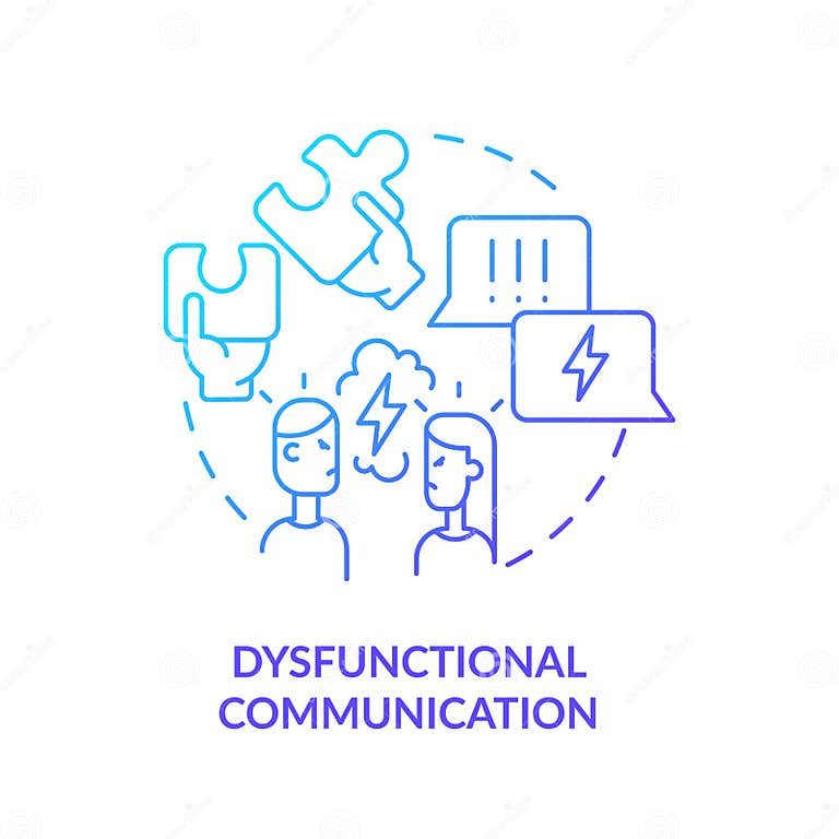Gradient Icon Dysfunctional Communication Concept Stock Illustration ...