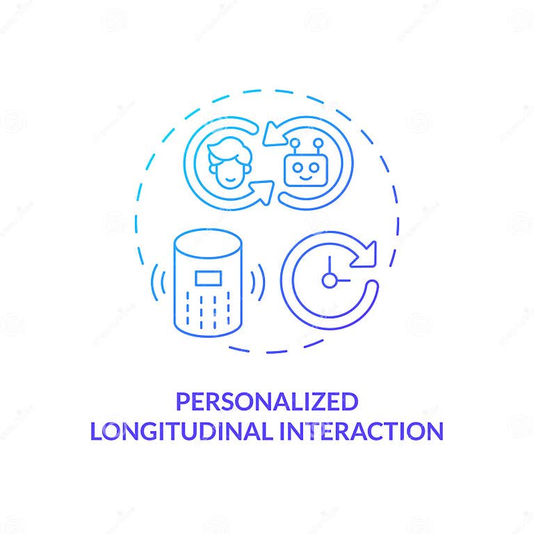 Gradient Icon Personalized Longitudinal Interaction Concept Stock ...