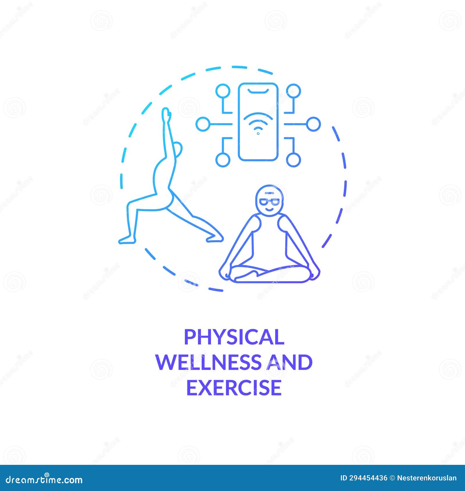 Physical Wellness Linear Icons Set. Fitness, Strength, Endurance ...