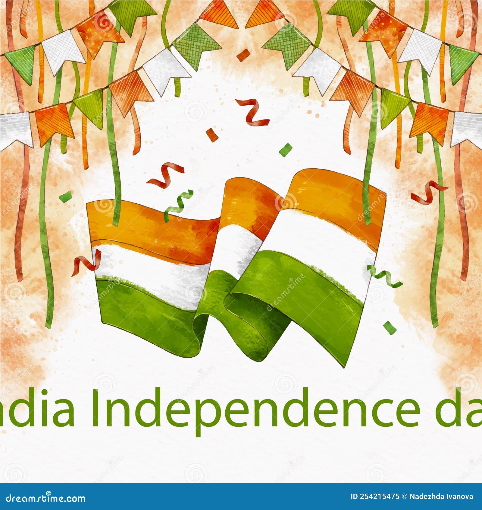 Gradient India Independence Day Best Vector Illustration Stock Vector ...