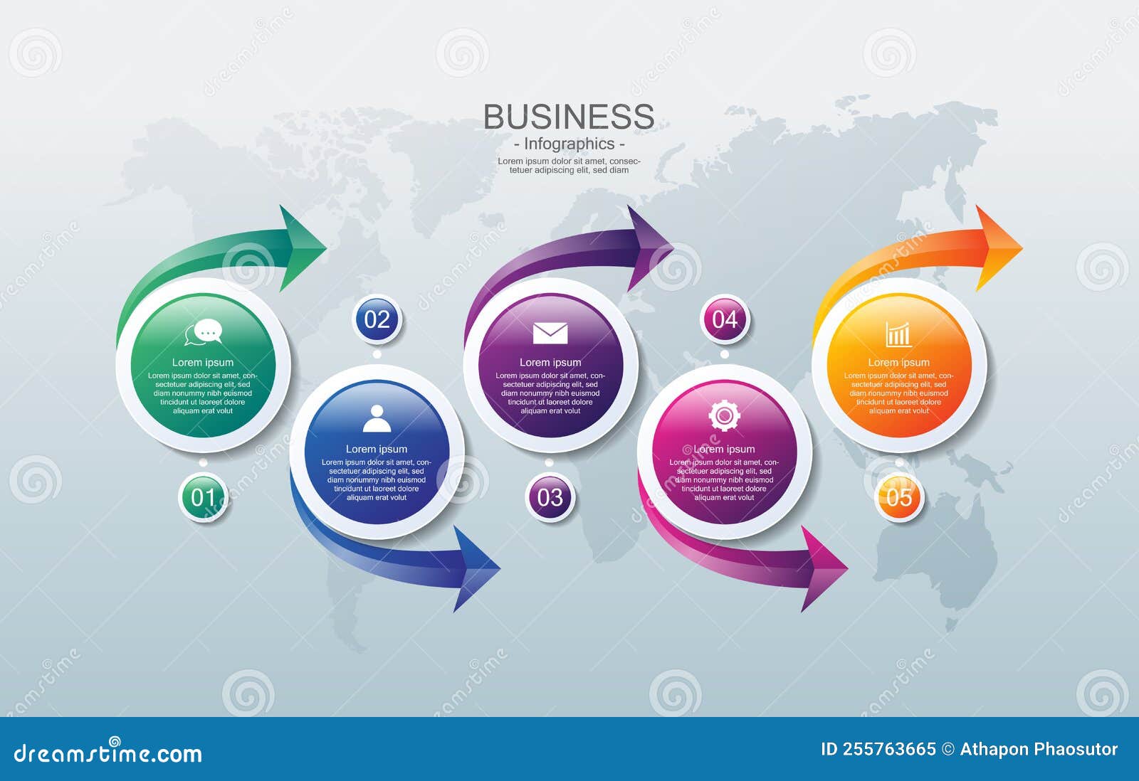 Gradient Infographic Business Abstract Background Elements Template ...