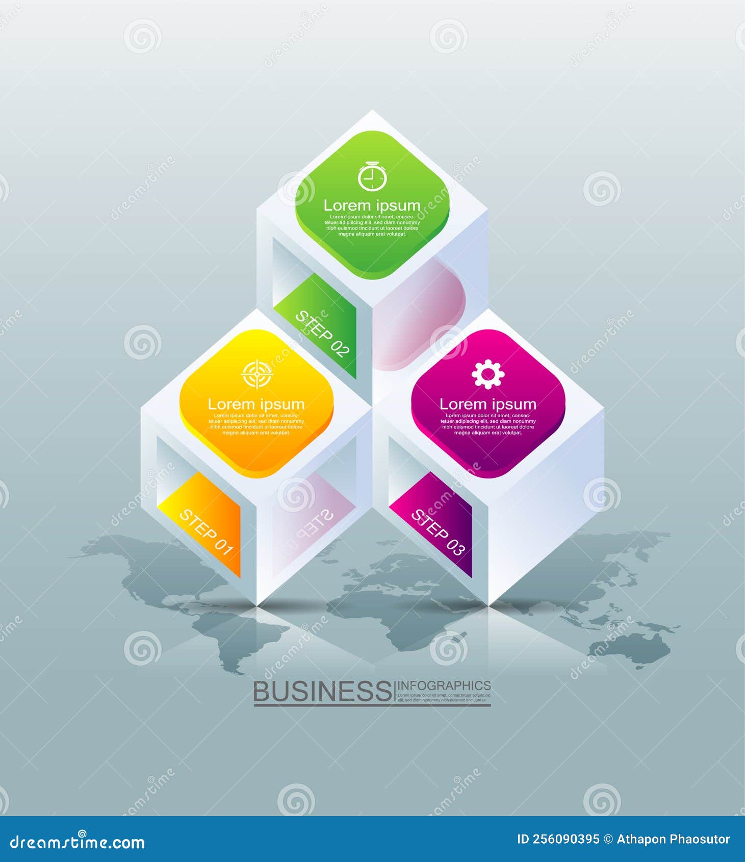 Gradient Infographic Business Abstract Background Elements Template ...
