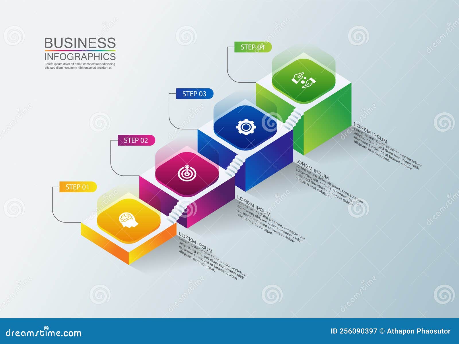 Gradient Infographic Business Abstract Background Elements Template ...