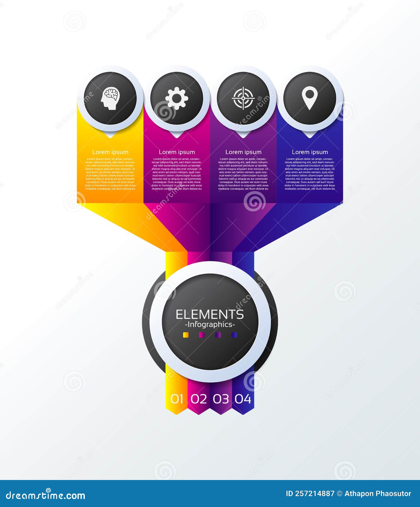 Gradient Infographics Element Of Chart, Graph, Diagram Royalty-Free ...