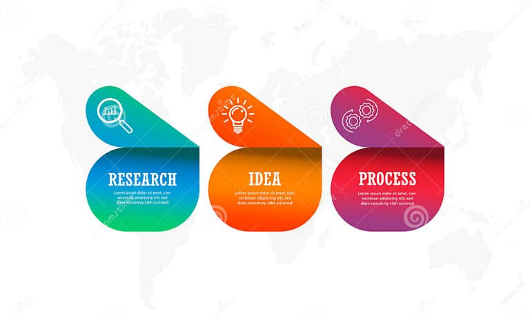 Gradient Infographics Step by Step. Element of Chart, Graph, Diagram ...