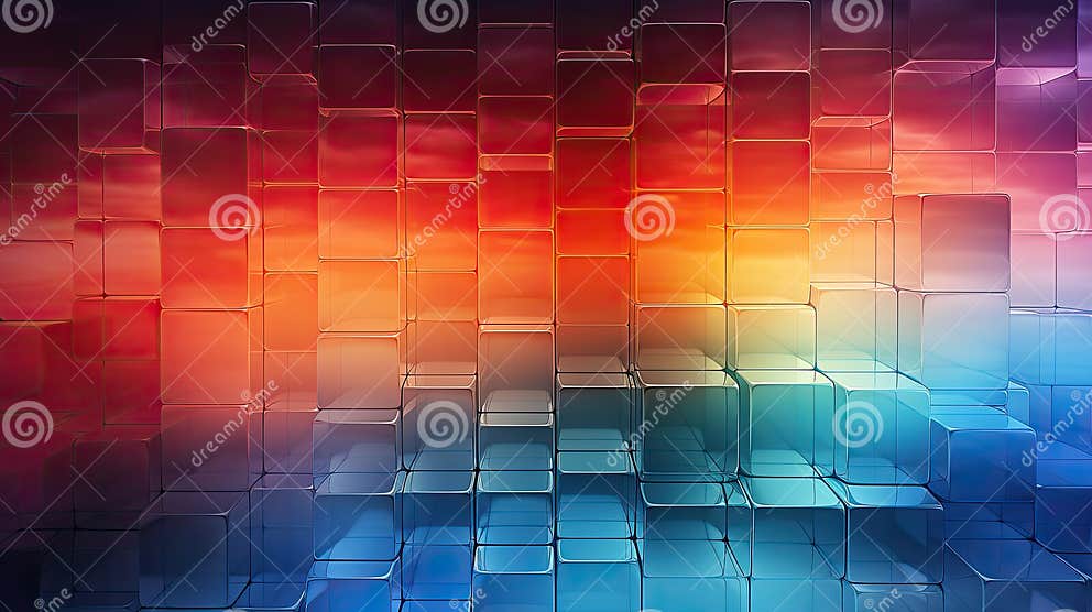 Gradient Lattice: Dynamic Harmony of Colorful Grid Stock Illustration ...