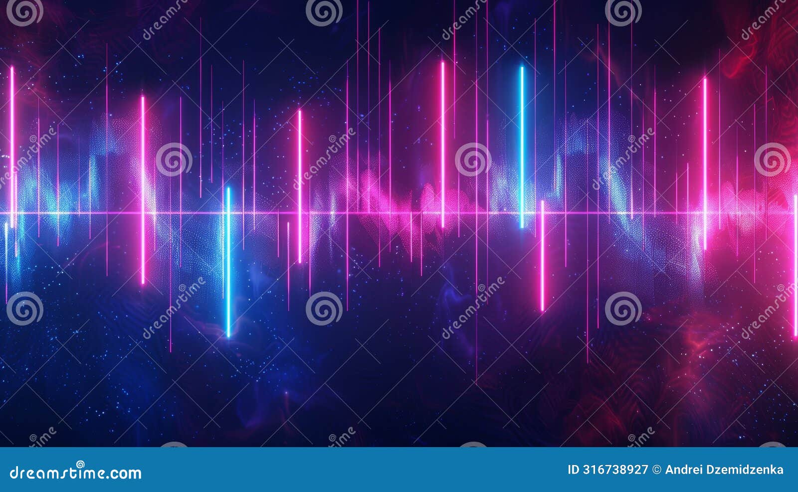 Gradient Led Fluorescent Dynamic Chart for Synthwave Design with Neon ...