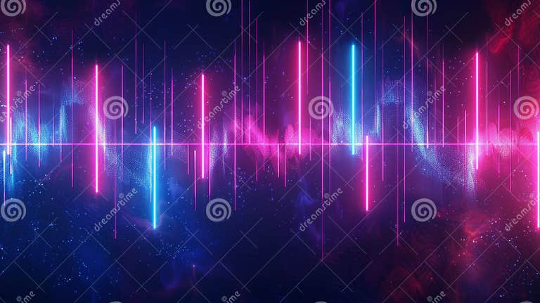 Gradient Led Fluorescent Dynamic Chart for Synthwave Design with Neon ...