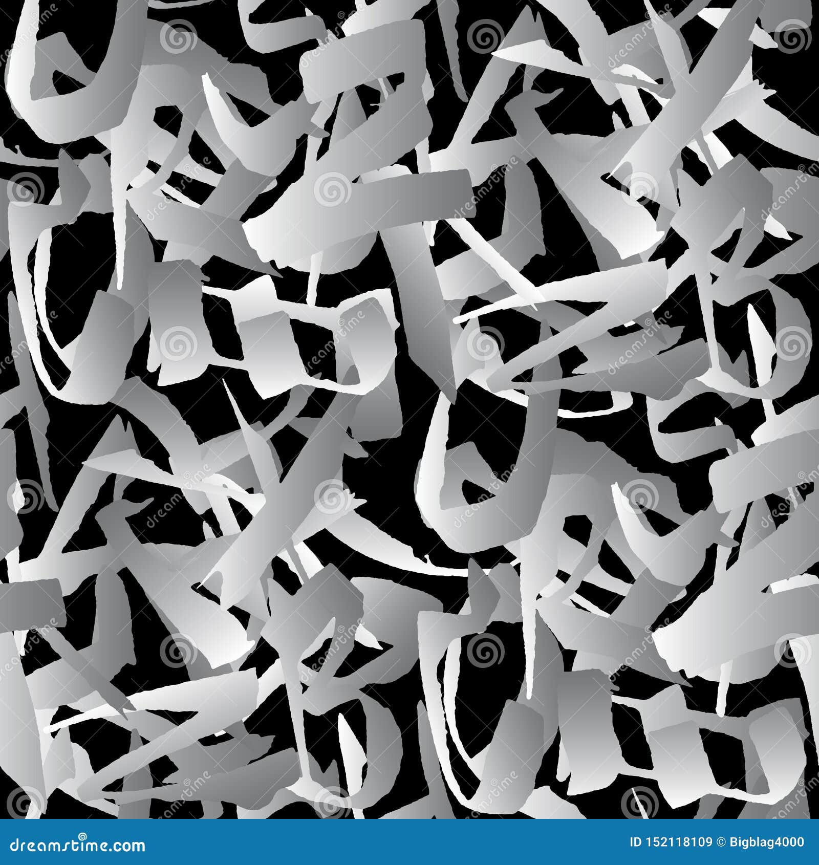 Gradient Letters Seamless Pattern on Black Background Stock Vector ...