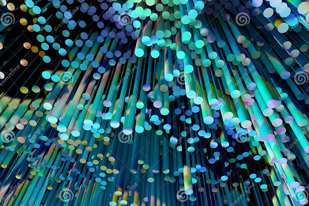 Gradient Line. Futuristic Image. Different Dimensional Space. Beautiful ...