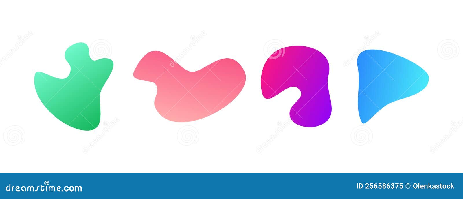 Gradient Liquid Blob Shapes Stock Illustration - Illustration of design ...