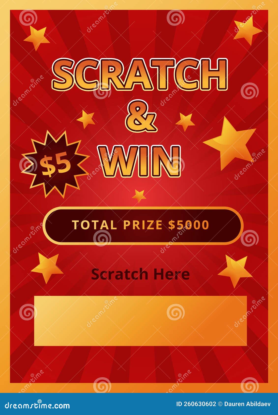 Gradient Lottery Ticket Vector Illustration. Stock Vector ...