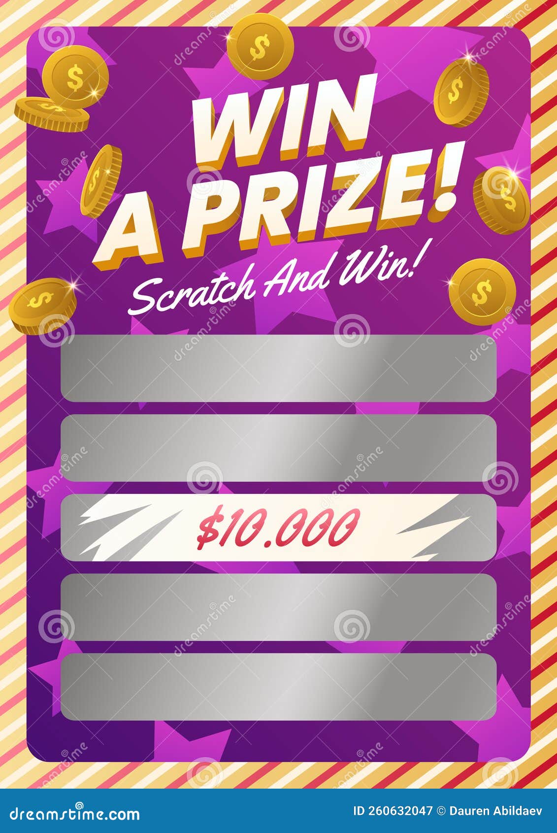 Gradient Lottery Ticket Vector Illustration. Stock Vector ...