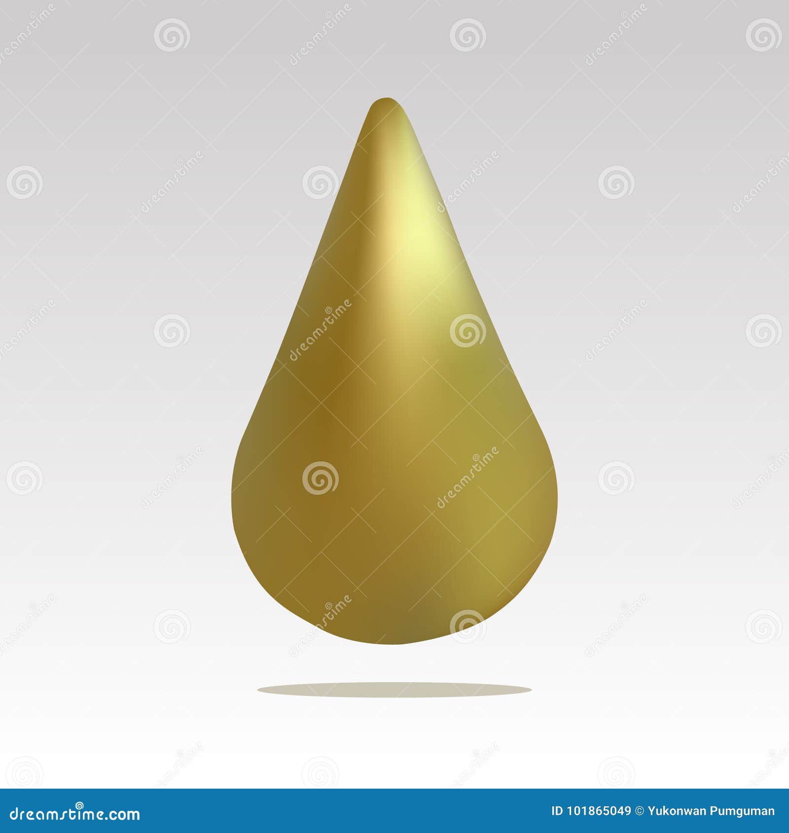 Gradient Mesh Golden Drop, Vector Stock Vector - Illustration of drop ...