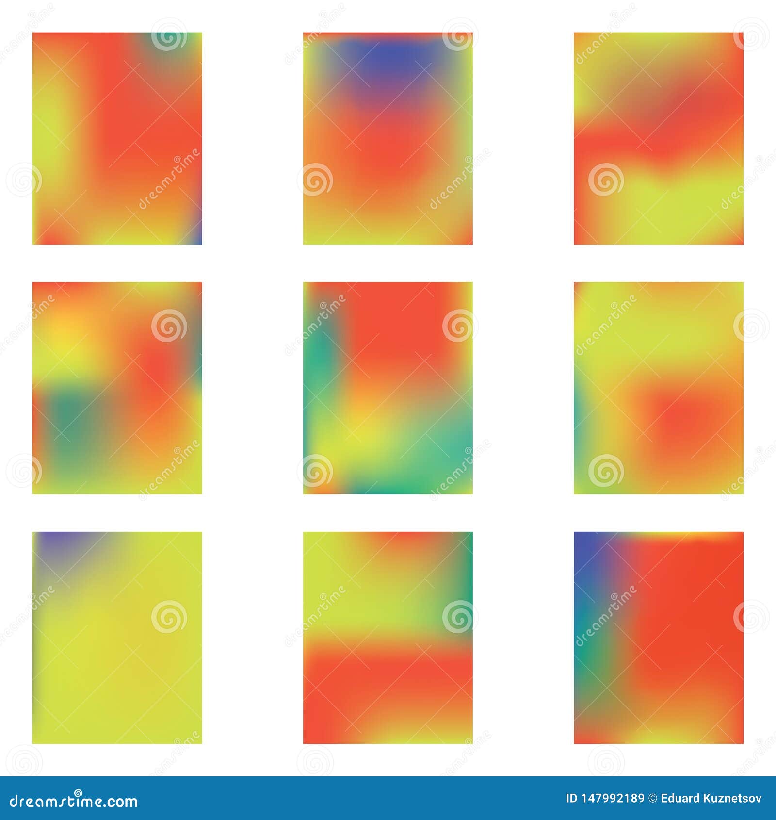 Gradient Mesh Painted in Different Colors. Stock Vector - Illustration ...