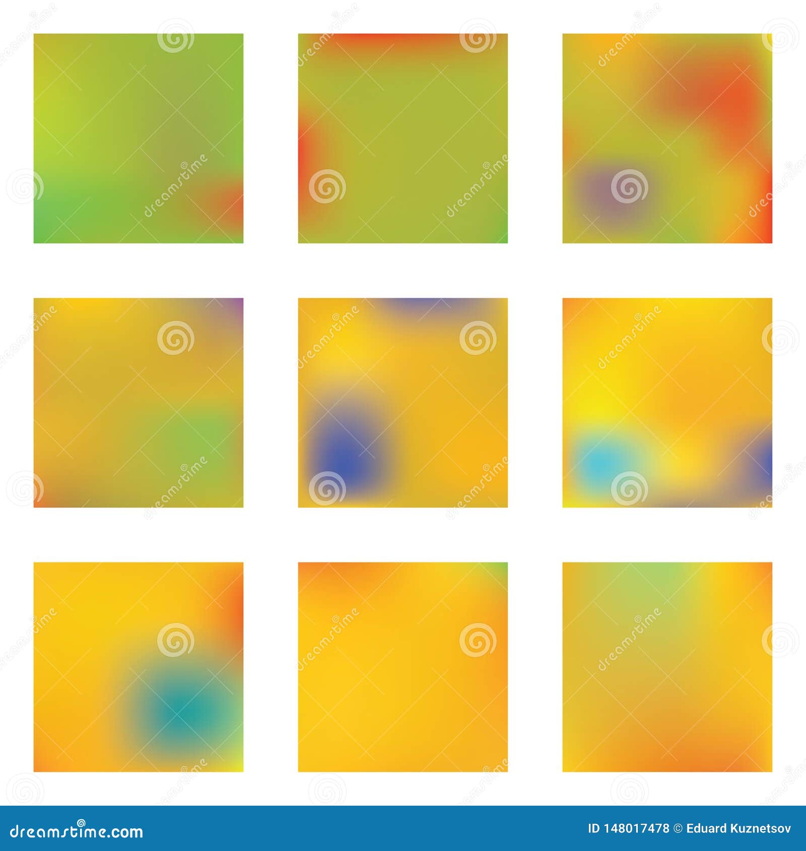 Gradient Mesh Painted in Different Colors. Stock Vector - Illustration ...