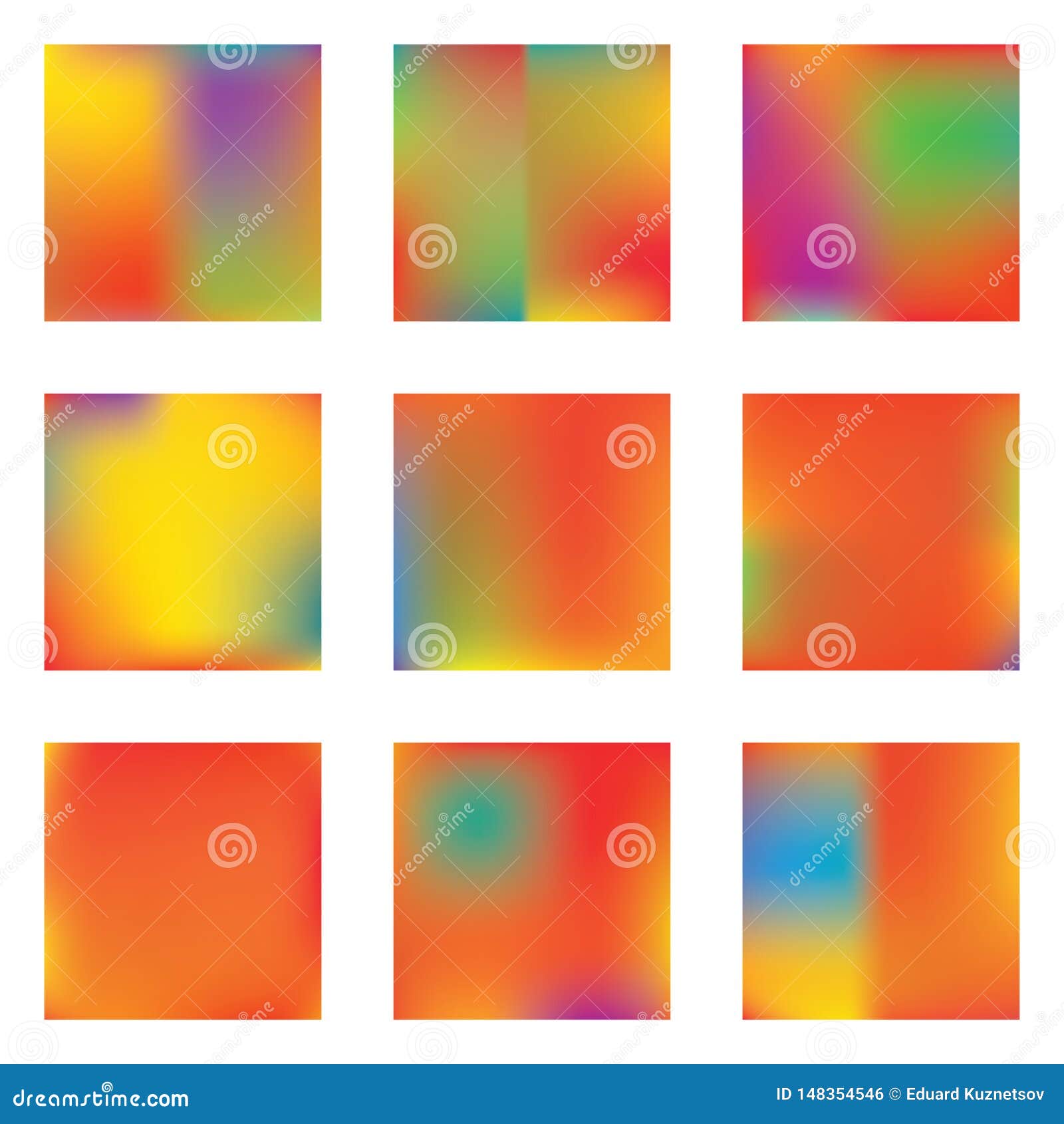 Gradient Mesh Painted in Different Colors. Stock Vector - Illustration ...