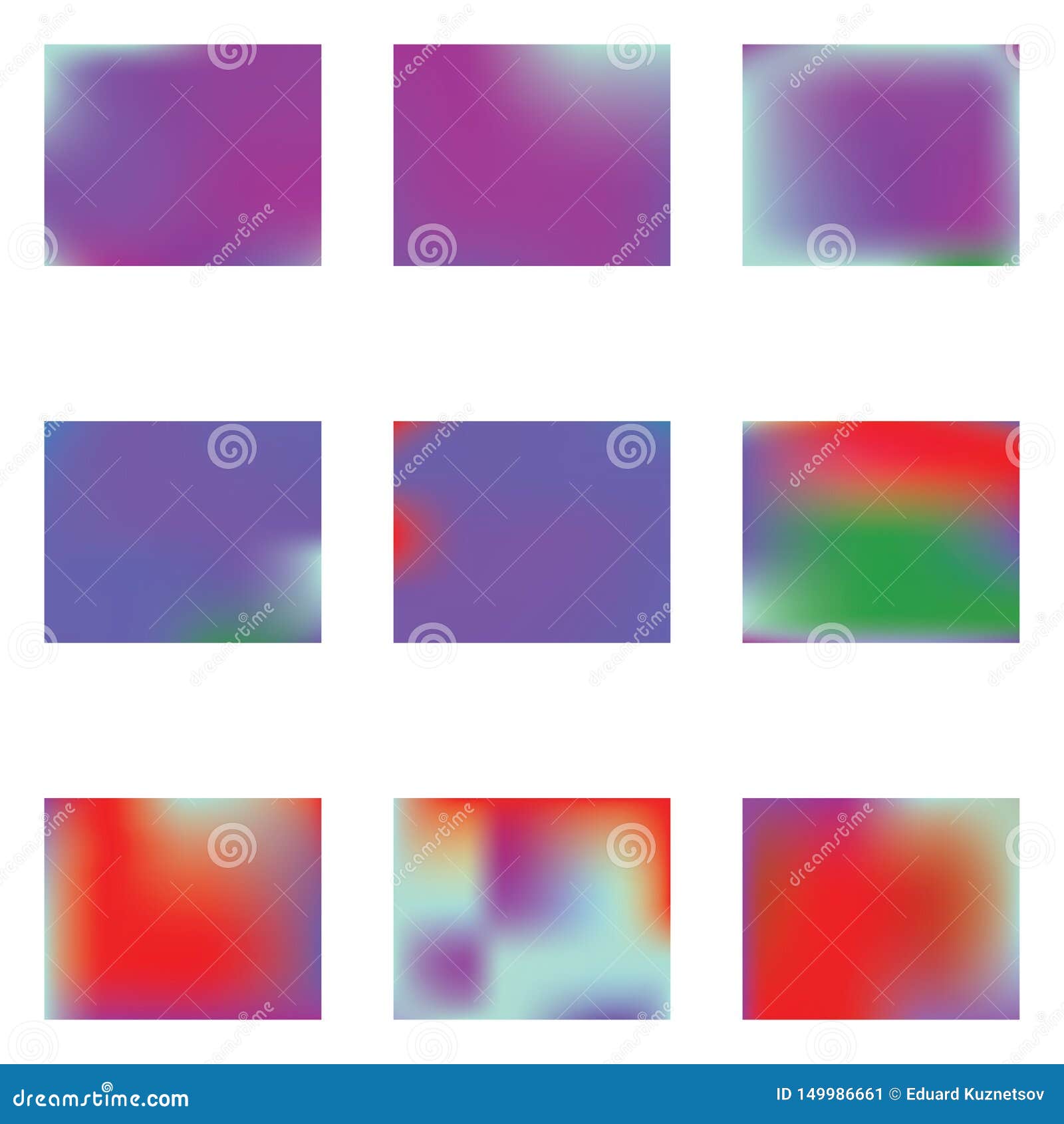 Gradient Mesh Painted in Different Colors. Stock Vector - Illustration ...