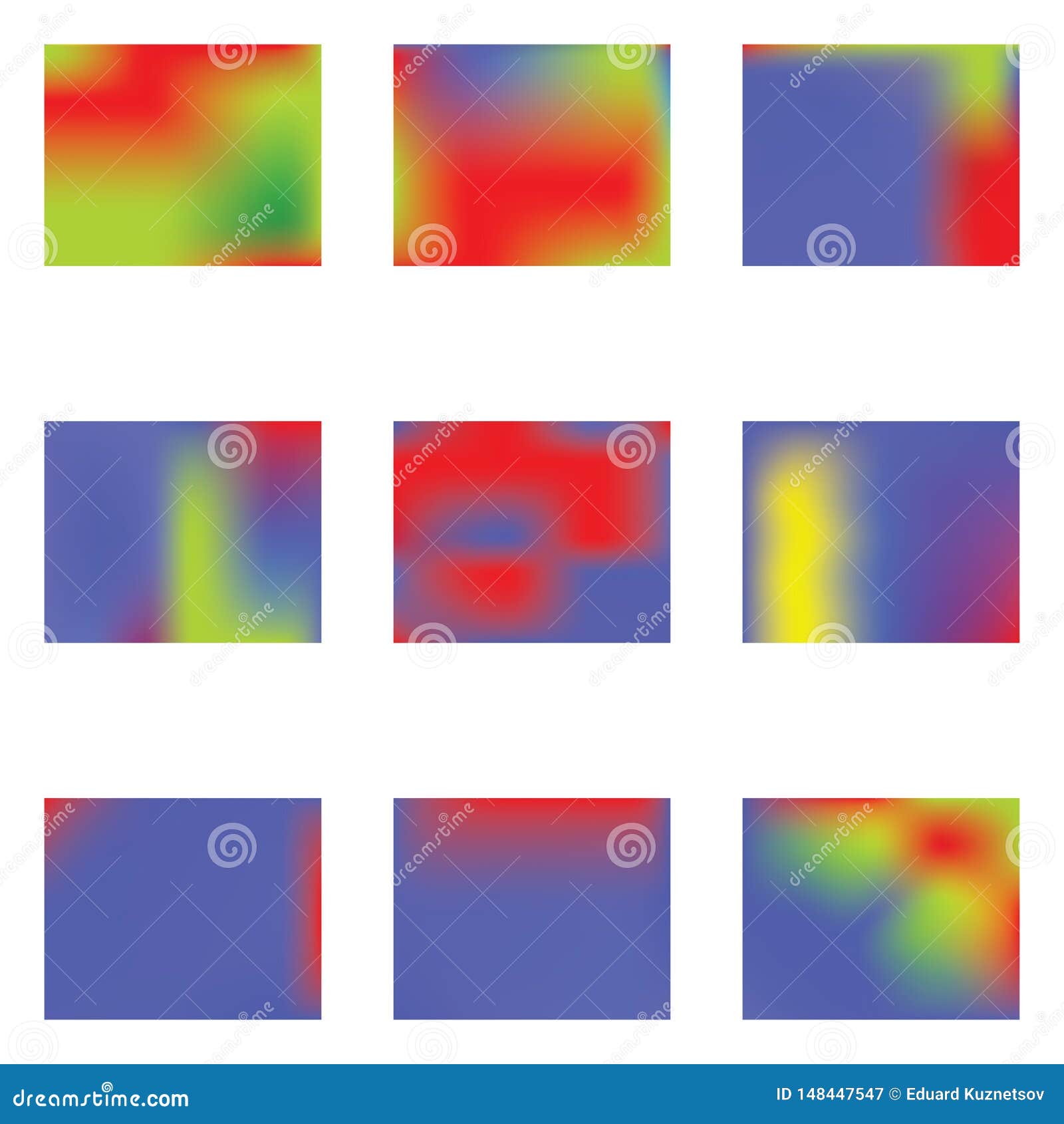 Gradient Mesh Painted in Different Colors. Stock Vector - Illustration ...