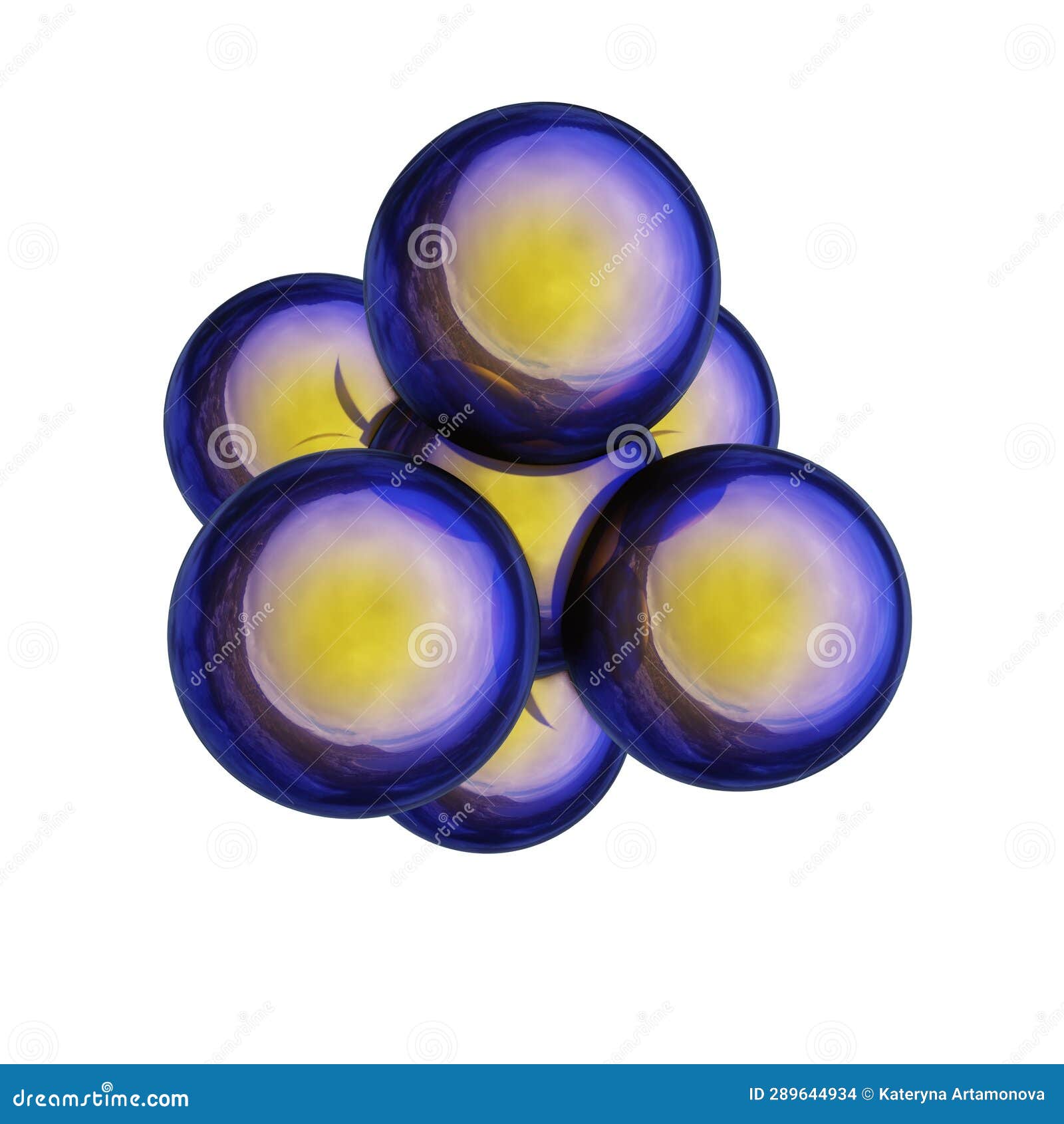 Gradient Metallic Balls. Isolated on White Background Stock ...