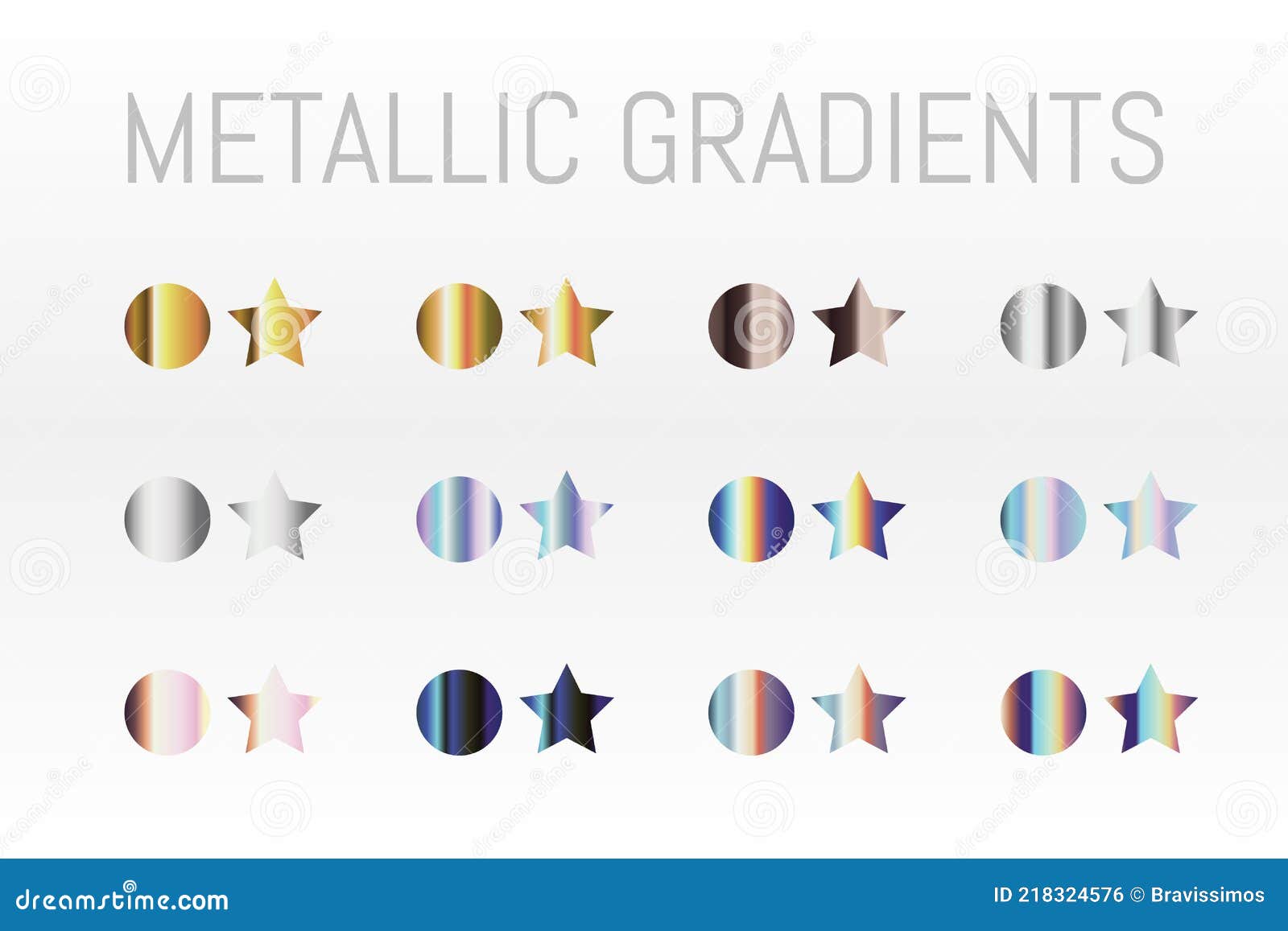 Gradient Metallic Shiny Wallpaper Element Vector Background. Colorful ...