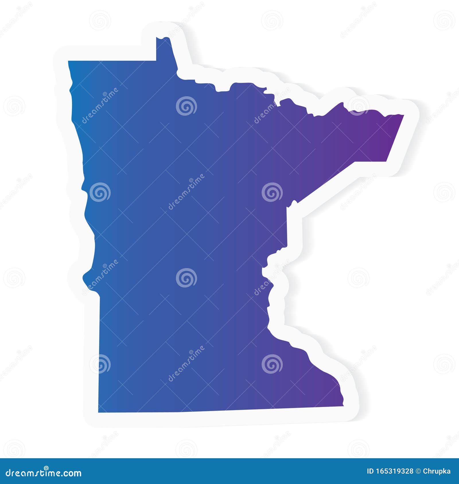 Gradient Minnesota map stock vector. Illustration of design - 165319328