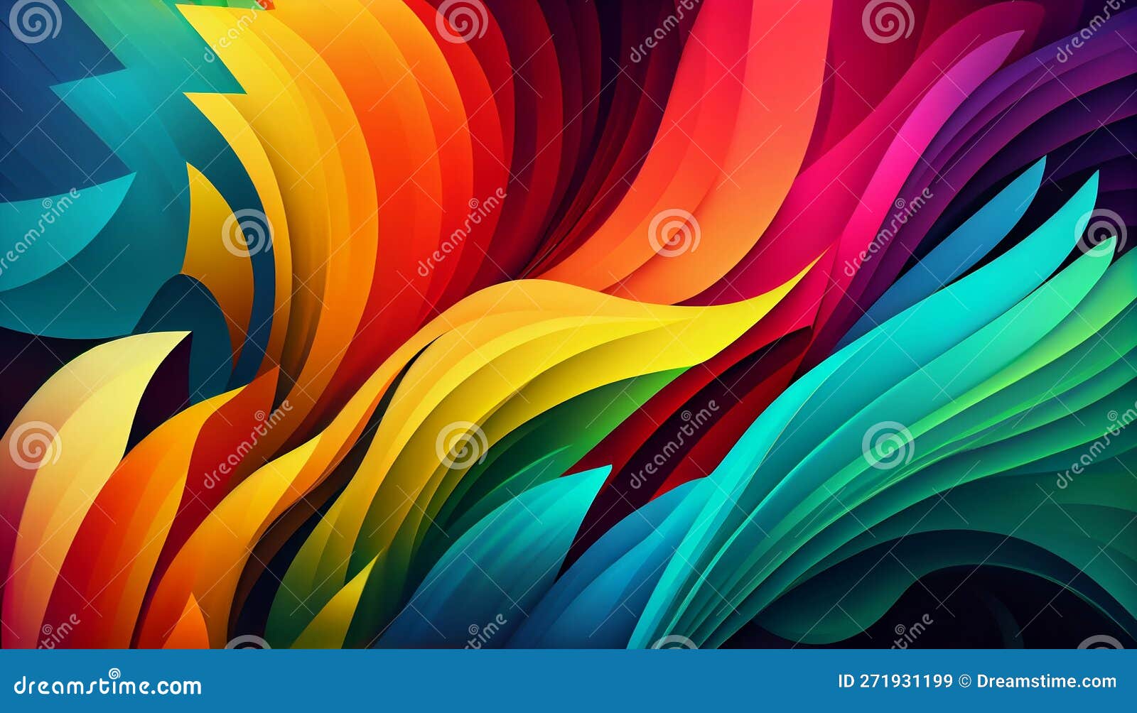 A Gradient of Mixed Colors Blend Together Unexpectedly To Create a ...