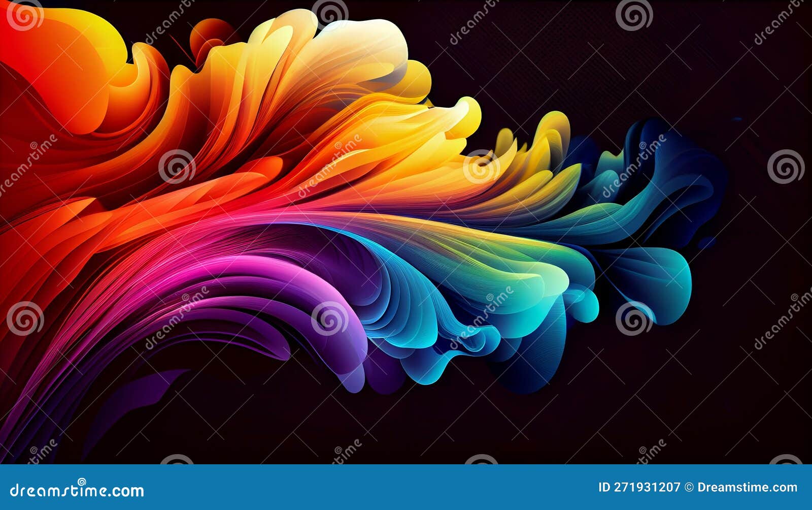 A Gradient of Mixed Colors Blend Together Unexpectedly To Create a ...